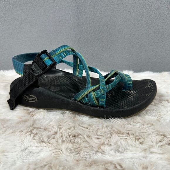 Chaco | Shoes | Chaco Zx 2 Classic Toe Loop Blue Green Hiking ...